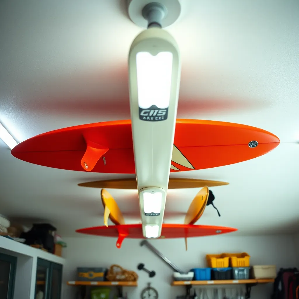 Maximizing Garage Space with Ceiling Surfboard Racks